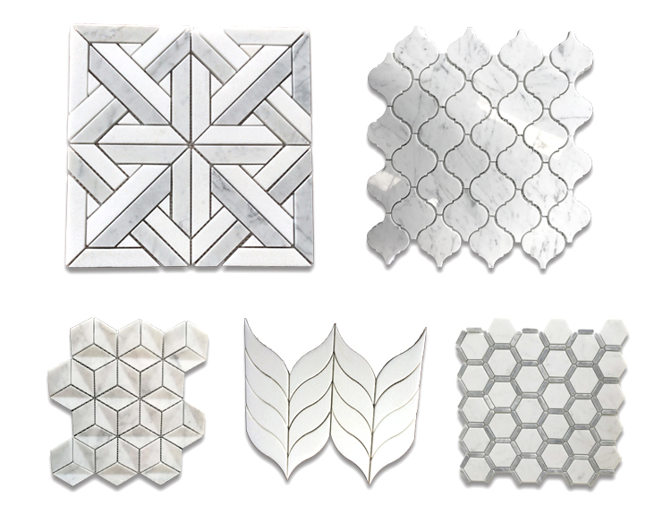 Buy Carrara Bianco Marble 48mm Square Shape Wall Bathroom Tiles from ...