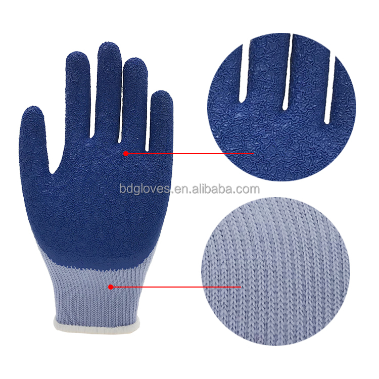 Buy Economic Crinkle Latex Palm Coated Glove 10 Gauge Construction Work ...
