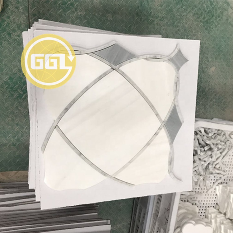 Buy Floor Mosaic Tile Water Jet Pattern Tiles Wall Art Marble Mosaic ...