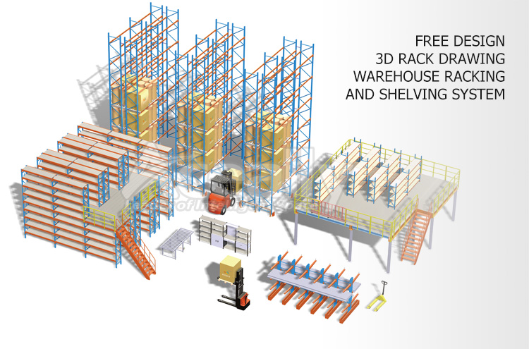 Buy Free Design High Density Storage Rack Heavy Duty Drive In Pallet ...