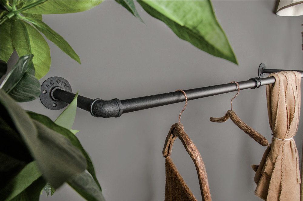 Buy Industrial Pipe Wall Mounted Clothes Hanging Shelves System,metal ...