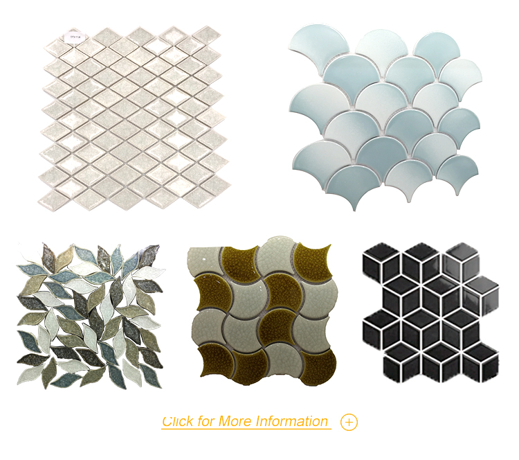 Buy Matt White Lantern Shape Ceramic Mosaic Tiles Wall Tile from Xiamen ...