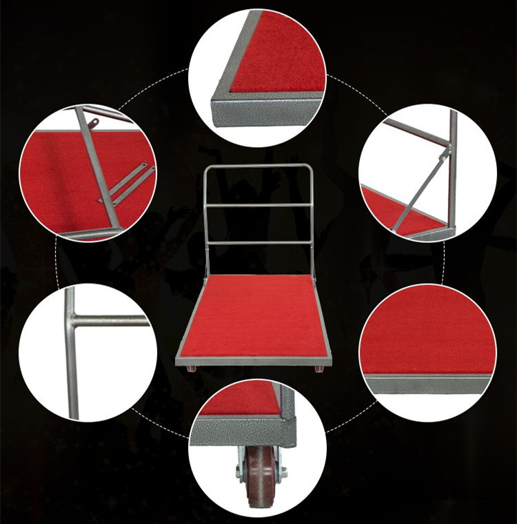 Buy Metal Four Wheel Hotel Restaurant Flat Table Trolley Glass Lazy ...