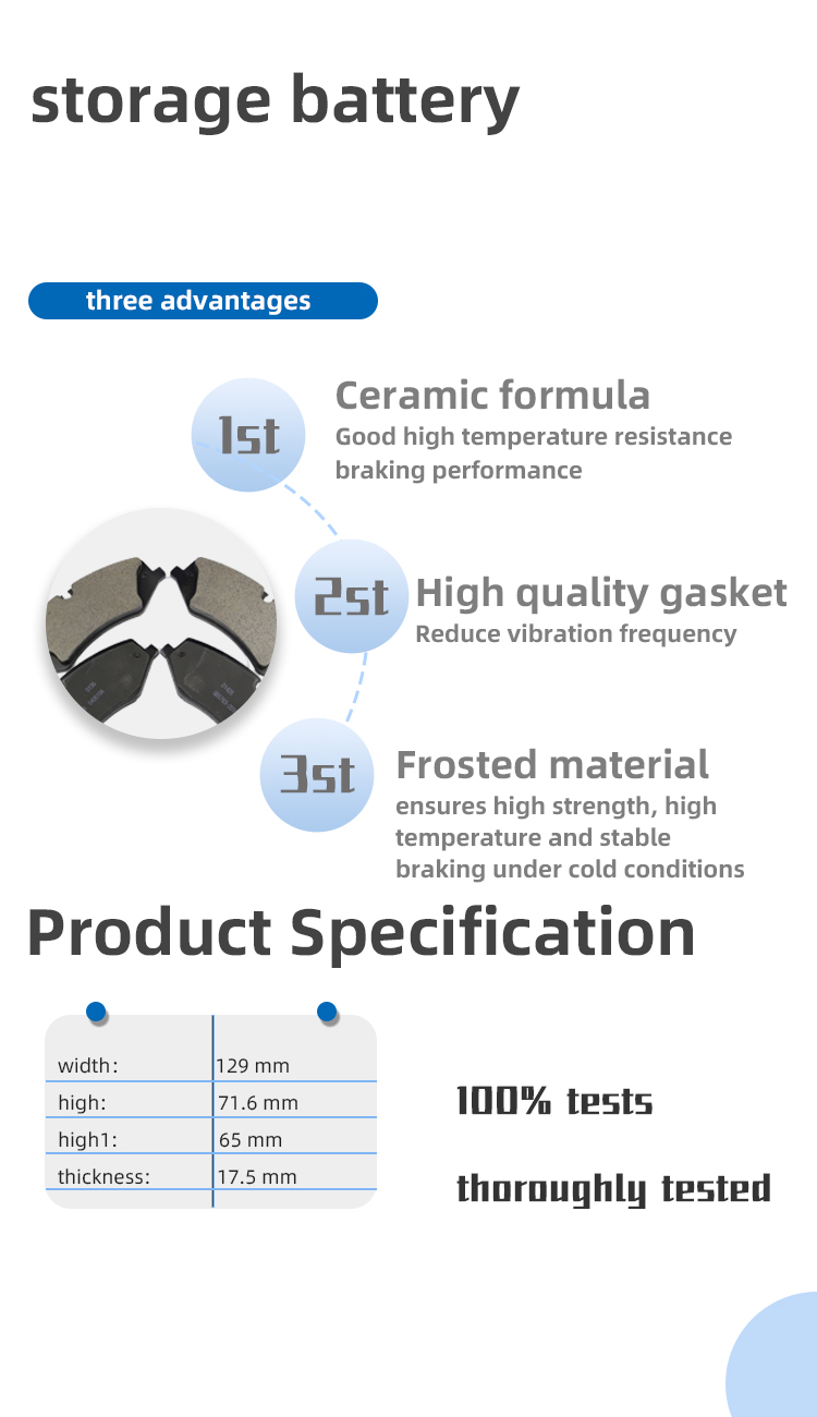 Buy Mini Brake Pads Metal-less All-ceramic Disc Brake Pads D1425/d1800 ...