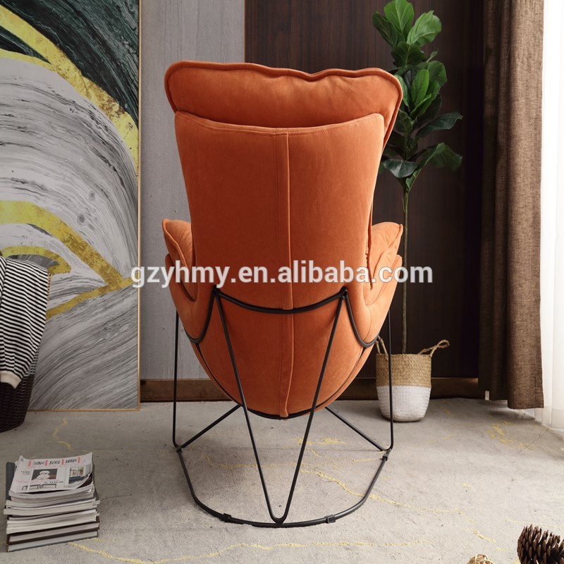 Buy Modern Accent Chair Steel Living Room Chairs Velvet Metal Wire Base ...