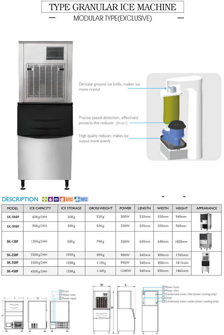 Buy Snooker Commercial Industrial Crushed/nugget/shaved/granular Ice ...