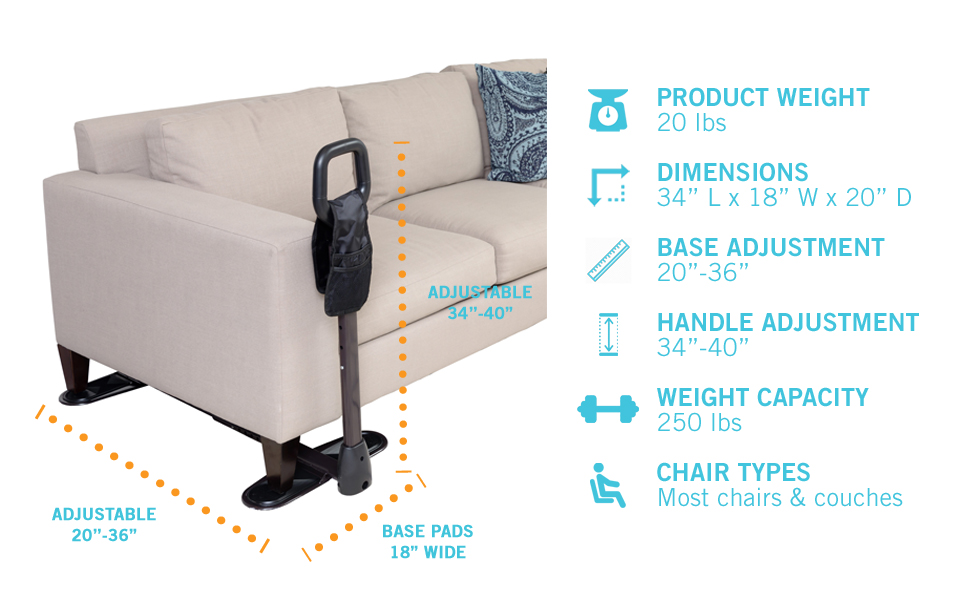 Buy Stander Couchcane, Ergonomic Safety Support Handle, Standing Aid ...