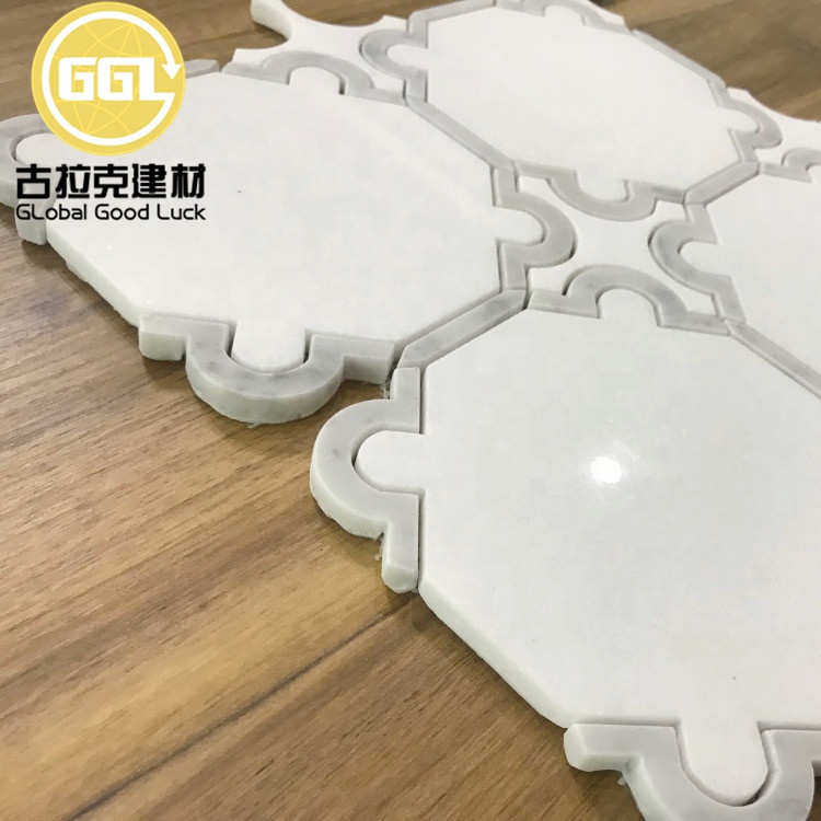 Buy Thassos White Marble Carrara White Mosaic Tile For Kitchen Backsplash From Xiamen Good Luck