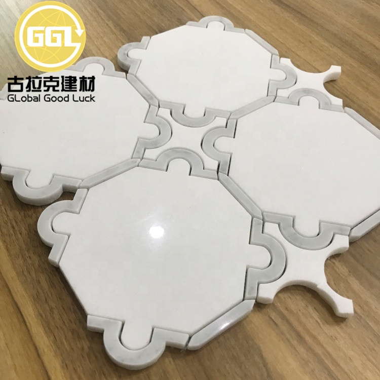 Buy Thassos White Marble Carrara White Mosaic Tile For Kitchen Backsplash From Xiamen Good Luck