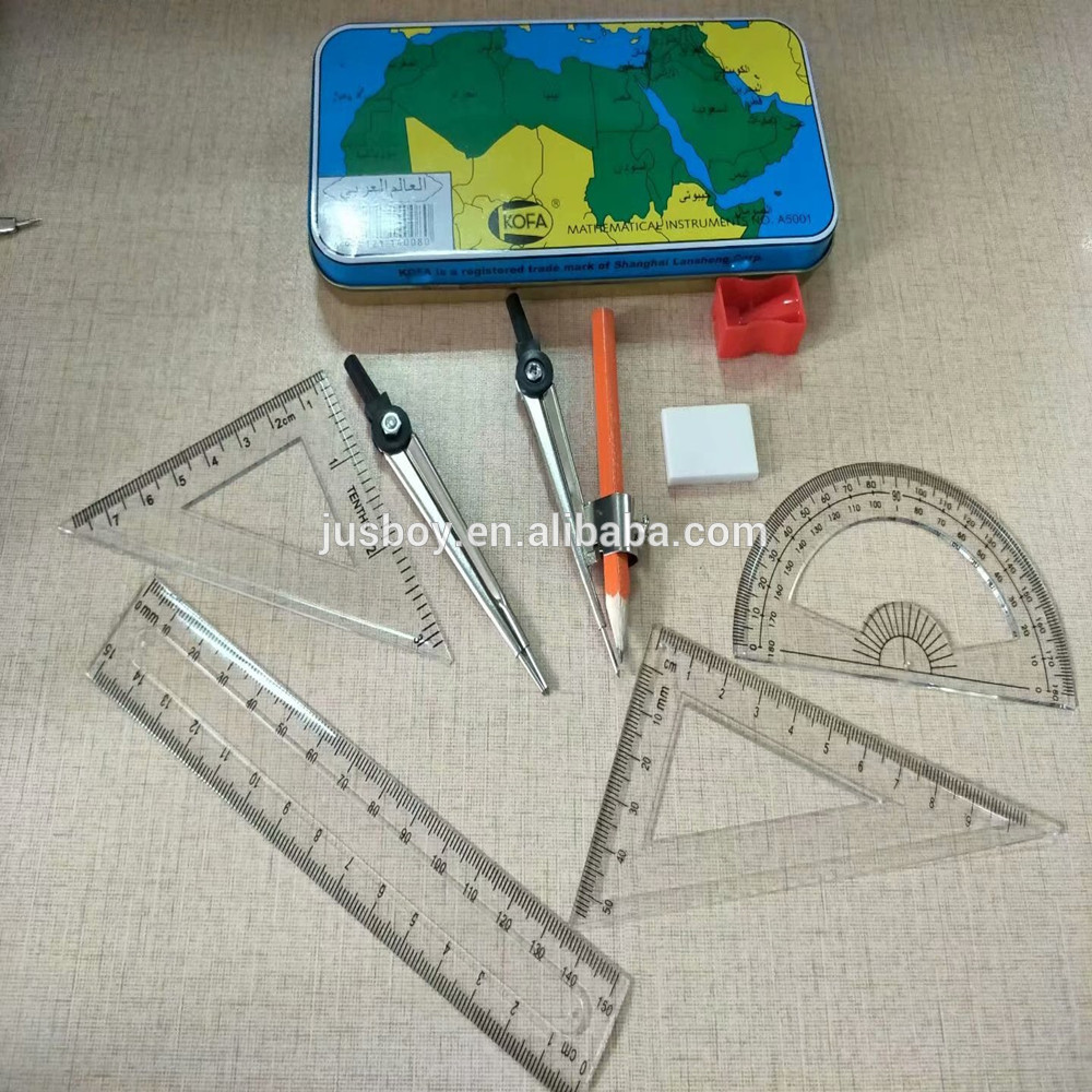 Buy World Map A5001 Mathematical Sets Geometry Box Compass Set Popular ...