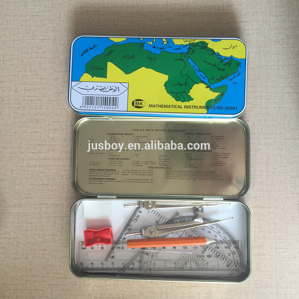 Buy World Map A5001 Mathematical Sets Geometry Box Compass Set Popular ...