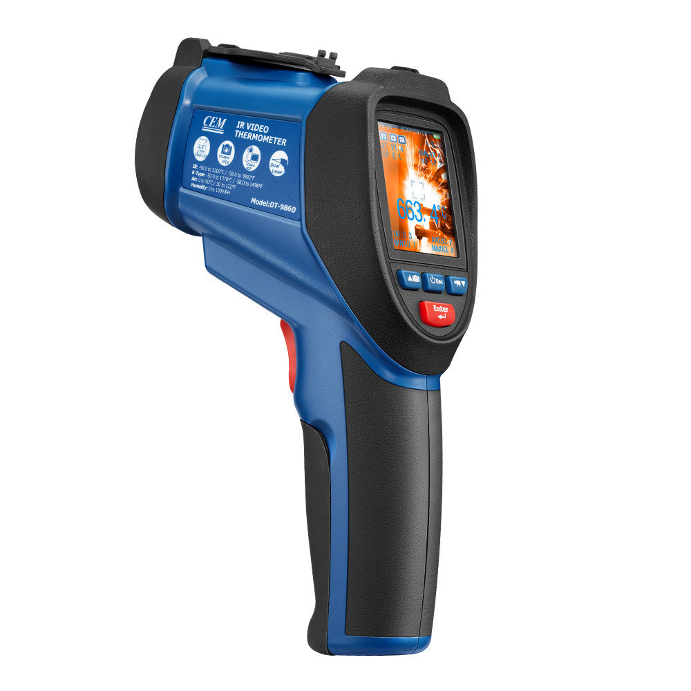 Cem Dt-9860 1000 Degree Thermometer Infrared Video Thermometers With ...